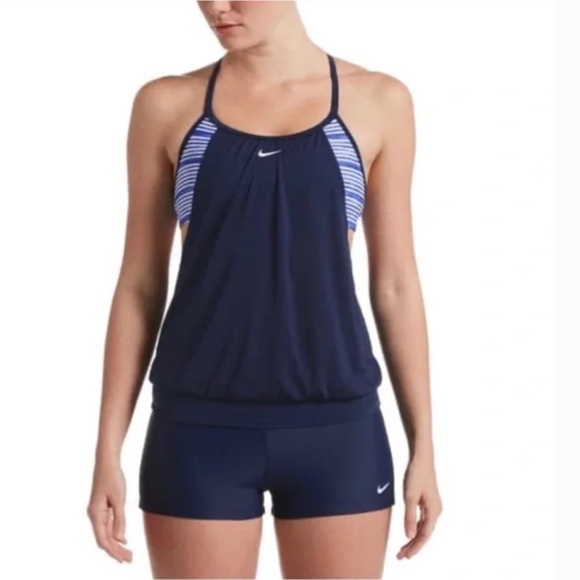 Nike | Tops | Nike Micro Stripe Layered Tankini Topsz S | Poshmark